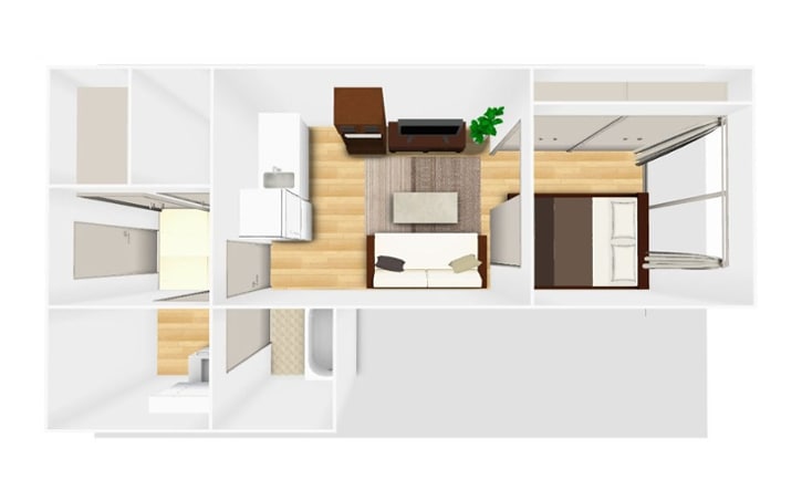 1DKでも住みやすいレイアウトとは？1LDKとの違いや一人暮らし向けのレイアウト例をご紹介 | a.flat 風が運ぶ、自然の贈りもの - 目黒通り・新宿・大阪梅田(グランフロント北館)