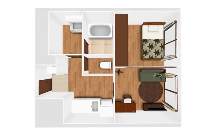 1DKでも住みやすいレイアウトとは？1LDKとの違いや一人暮らし向けのレイアウト例をご紹介 | a.flat 風が運ぶ、自然の贈りもの - 目黒通り・新宿・大阪梅田(グランフロント北館)