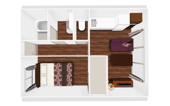 1DKでも住みやすいレイアウトとは？1LDKとの違いや一人暮らし向けのレイアウト例をご紹介 | a.flat 風が運ぶ、自然の贈りもの - 目黒通り・新宿・大阪梅田(グランフロント北館)