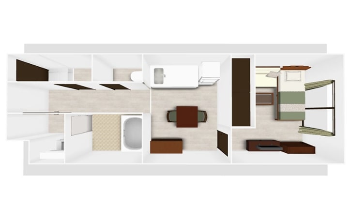 【1DKとは？】1LDKや1Kとの違いや一人暮らし・同棲を快適にするコツをレイアウト付きで解説 | a.flat 風が運ぶ、自然の贈りもの - 目黒通り・新宿・大阪梅田(グランフロント北館)