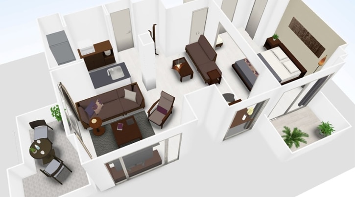 1LDKの家具配置は無料の3Dシミュレーションを利用しましょう～自分で作れる・作ってもらえるサービスもご紹介～ | a.flat 風が運ぶ、自然の贈りもの - 目黒通り・新宿・大阪梅田(グラン ...