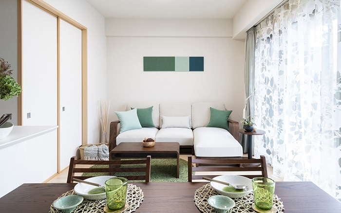 3LDKのレイアウト例・家具配置 ～3人・4人家族で豊かに暮らすリビング・部屋～ | a.flat その暮らしに、アジアの風を - 目黒通り・新宿・大阪梅田(グランフロント北館)