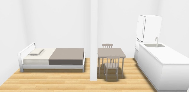 【インテリア実例】1DKを快適に暮らせる一人暮らしのレイアウトとカラーコーデ | a.flat 風が運ぶ、自然の贈りもの - 目黒通り・新宿・大阪梅田(グランフロント北館)