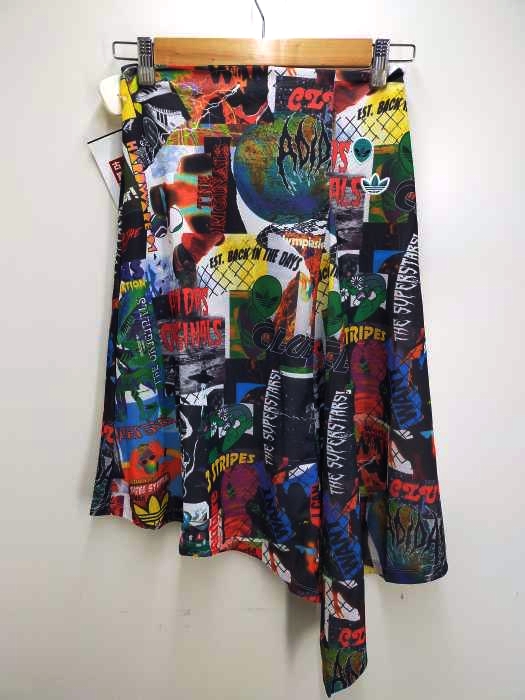 adidas Originals(アディダスオリジナルス) 総柄プリント スカート ジャージ素材 レディース スカート – ブランド古着買取 ...