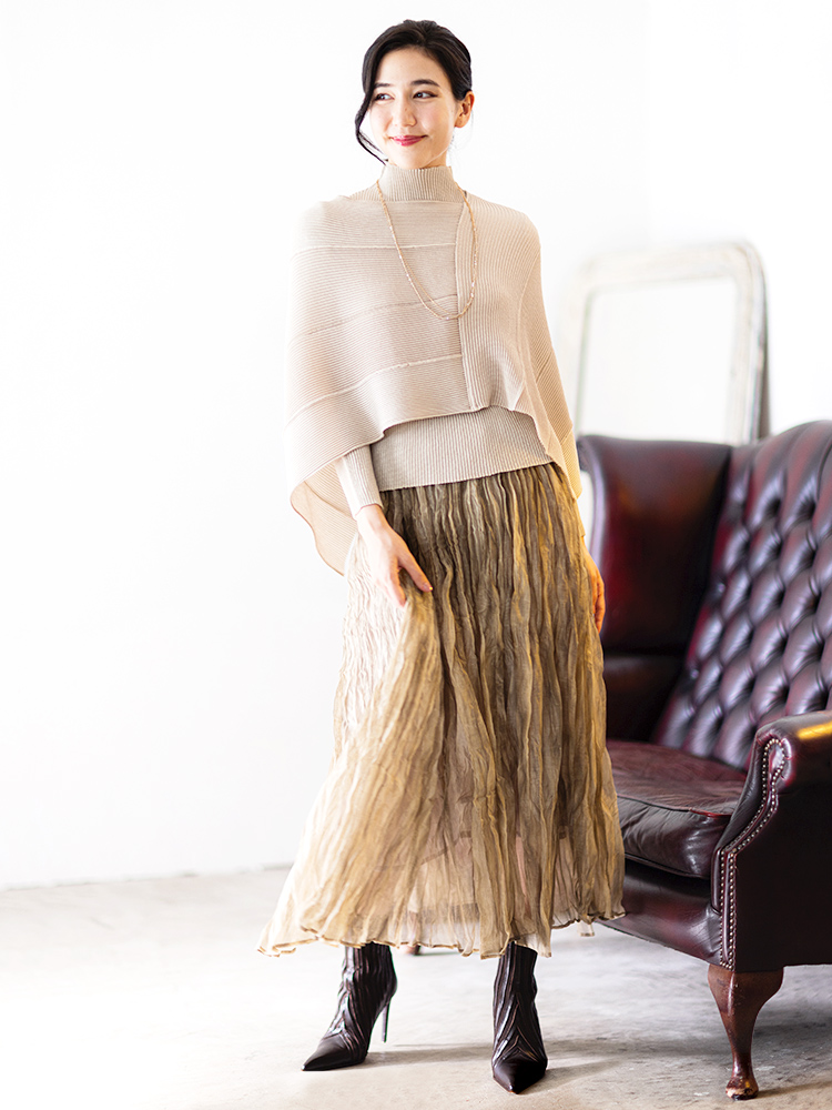 ハンドクラッシュプリーツシアースカート｜SPECCHIO公式通販【スペッチオ オンラインショップ】