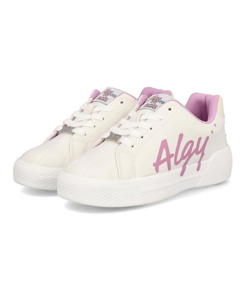 アルジー｜ALGY キッズ 通販 ALGY アルジー キッズ 厚底ビッグロゴスニーカー【軽量】 5322 ホワイト/パープル[2602_4 ...