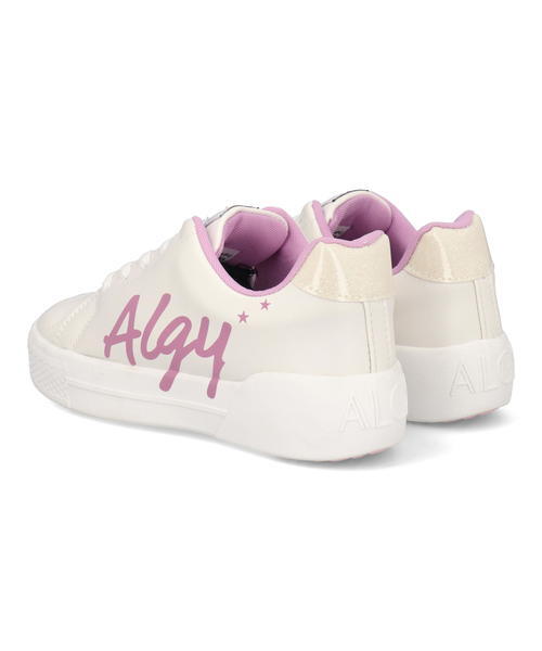 アルジー｜ALGY キッズ 通販 ALGY アルジー キッズ 厚底ビッグロゴスニーカー【軽量】 5322 ホワイト/パープル[2602_4 ...