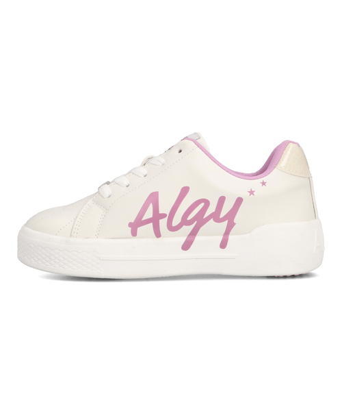 アルジー｜ALGY キッズ 通販 ALGY アルジー キッズ 厚底ビッグロゴスニーカー【軽量】 5322 ホワイト/パープル[2602_4 ...