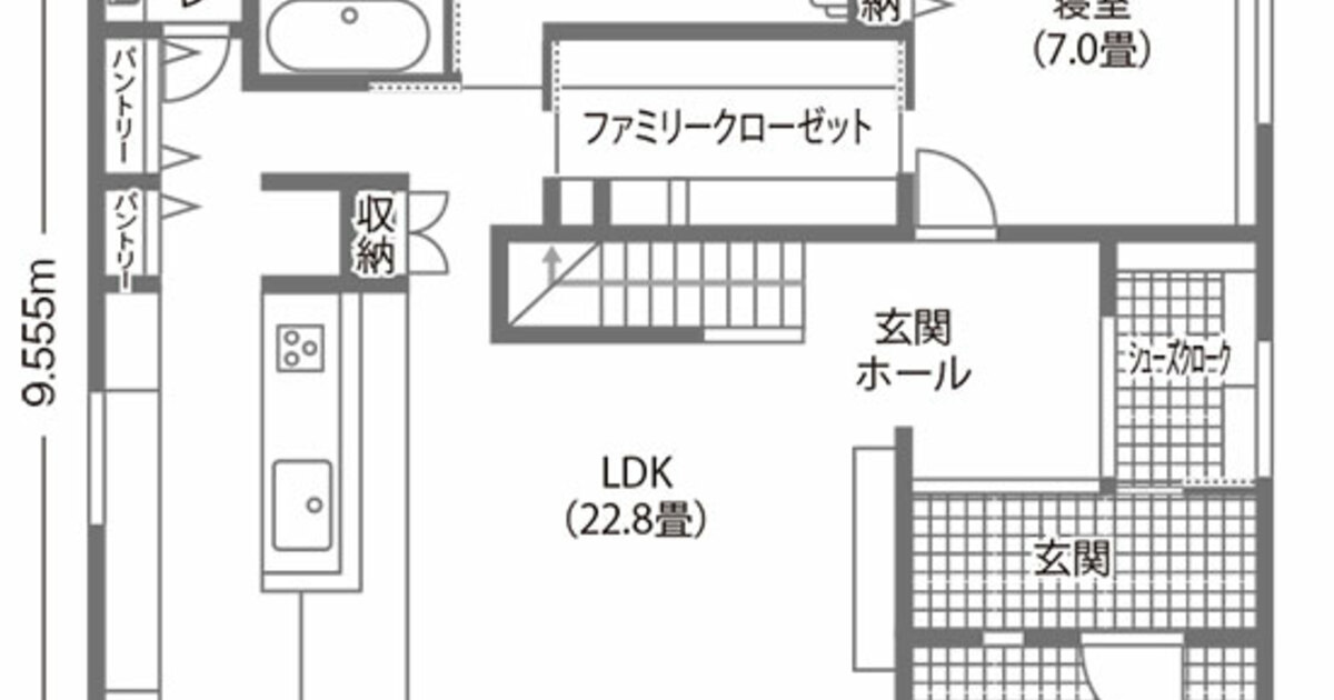 老後も安心な1階主寝室、3LDKの間取り | KUREKEN HAUS（榑林建設）の間取り例【くふうイエタテ】