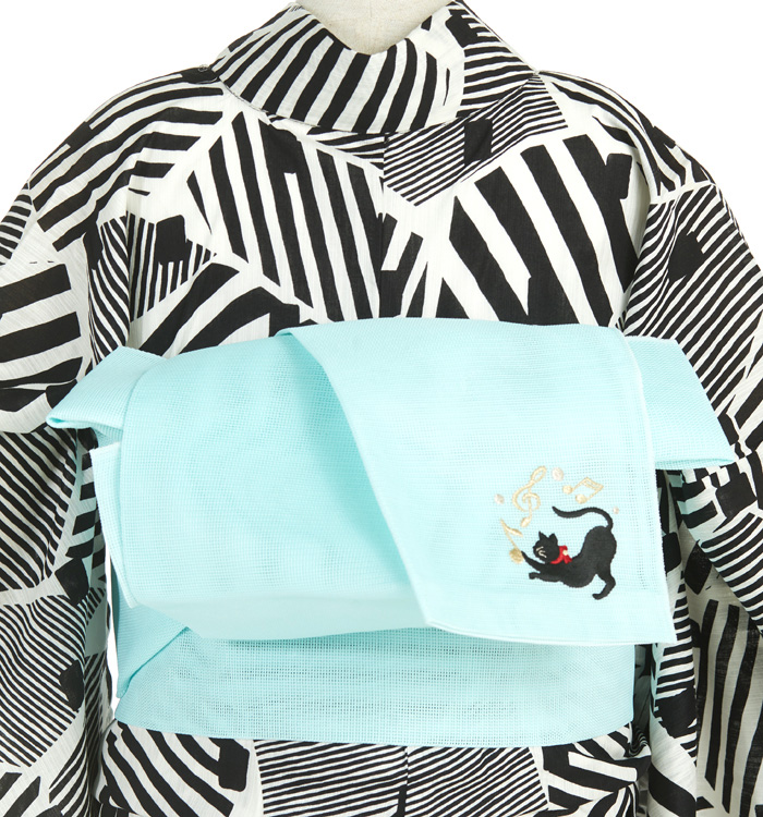 紗 半巾帯 刺繍入り No.5ZG-0625-10の通販｜きもの365