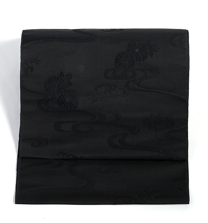 【未仕立て】黒共九寸帯 喪服用帯 No.5ZH-0955-00の通販｜きもの365