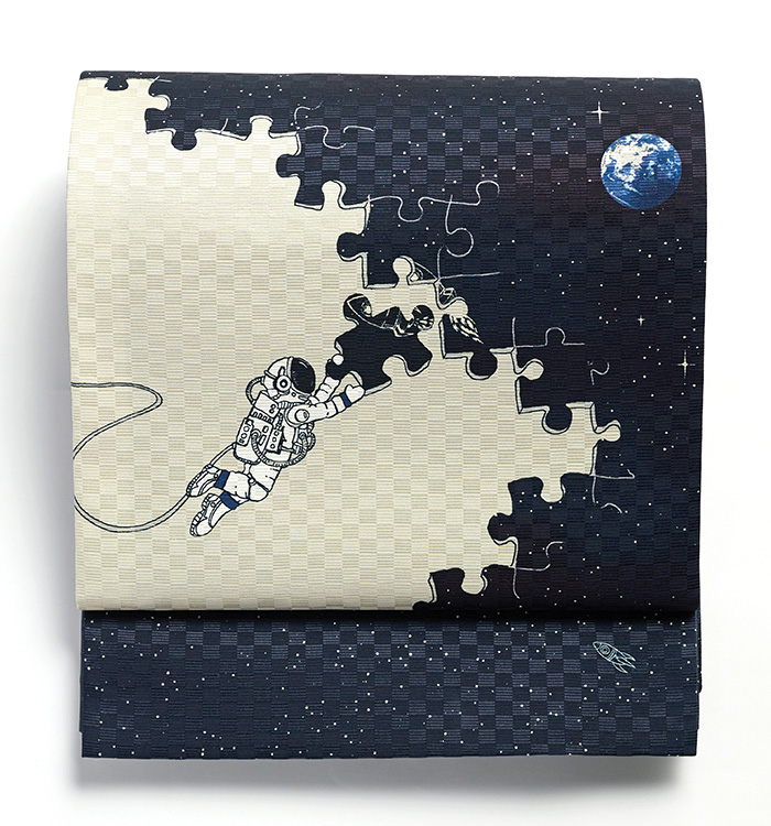 【仕立て上がり】うれしづくし 正絹 京袋帯 宇宙遊泳 No.5ZH-1100-00-Rの通販｜きもの365