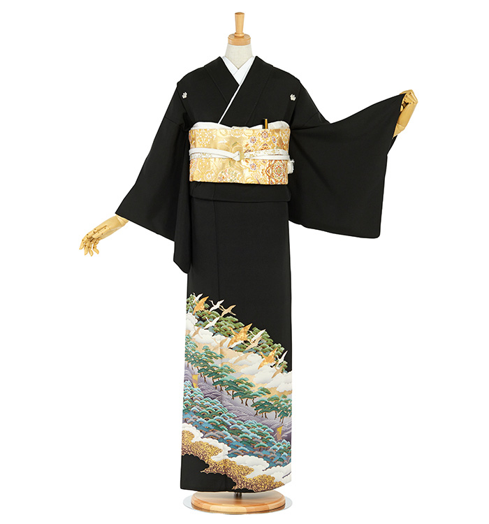 黒留袖 No.CA-2186-ワイド-MOサイズの通販｜きもの365