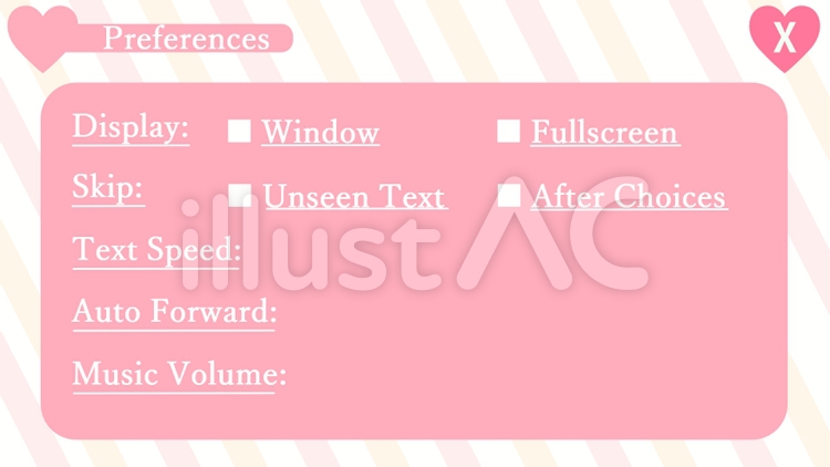 Free Vectors | Dating Sim Cultivation Visual Novel Game Settings UI ...