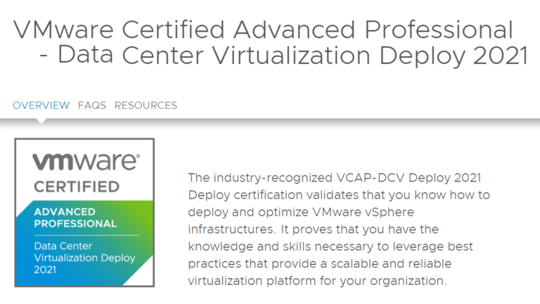 【VMware認定資格】 VCAPへの道【Advanced Deploy VMware vSphere 7.x 試験前対策編】 | Lab8010