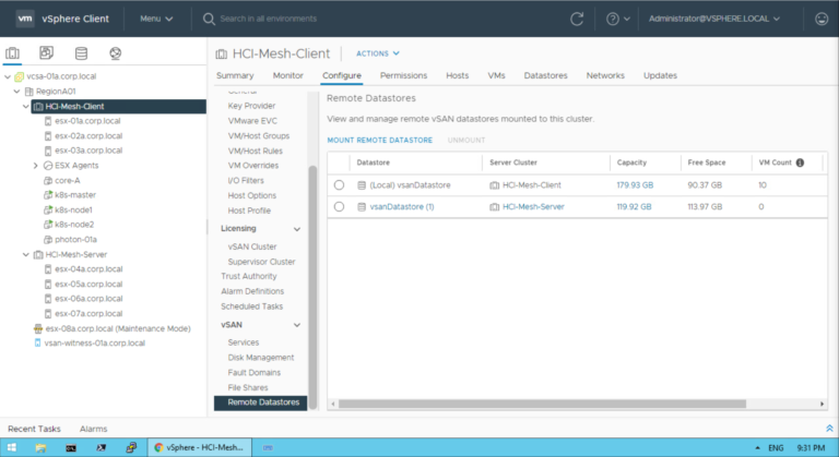 【VMware Hands on Labで検証シリーズ】vSAN HCI Meshを試す – 構成編 | Lab8010