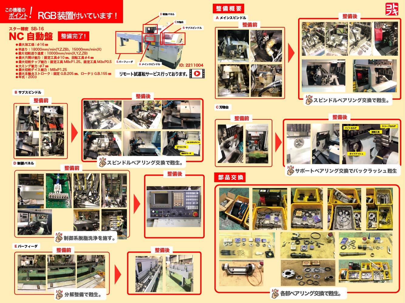スター精密 NC自動盤 SB-16 | マシンライフ