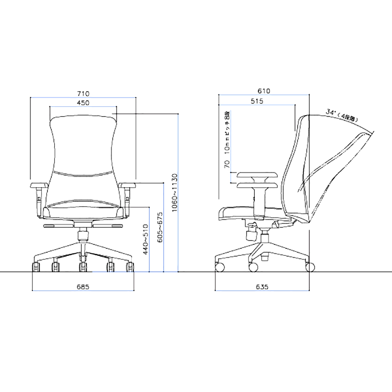 TOKIO Vol.16のオフィス・業務用チェア オフィスチェア CF-7C_｜飲食店用家具のオーダー販売｜店舗家具ショップ