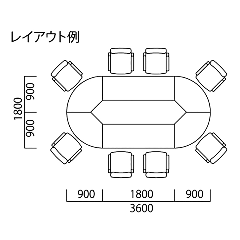 TOKIO Vol.16の店舗用テーブル（トップ、脚セット） ミーティングテーブル RTB_｜飲食店用家具のオーダー販売｜店舗家具ショップ