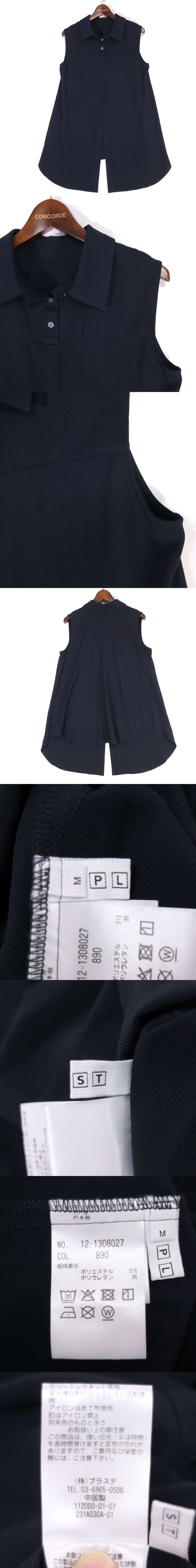 代購代標第一品牌－樂淘letao－PLST プラステ 春夏 ノースリーブ ブラウス Sz.M レディース ネイビー E3T01844_7#A