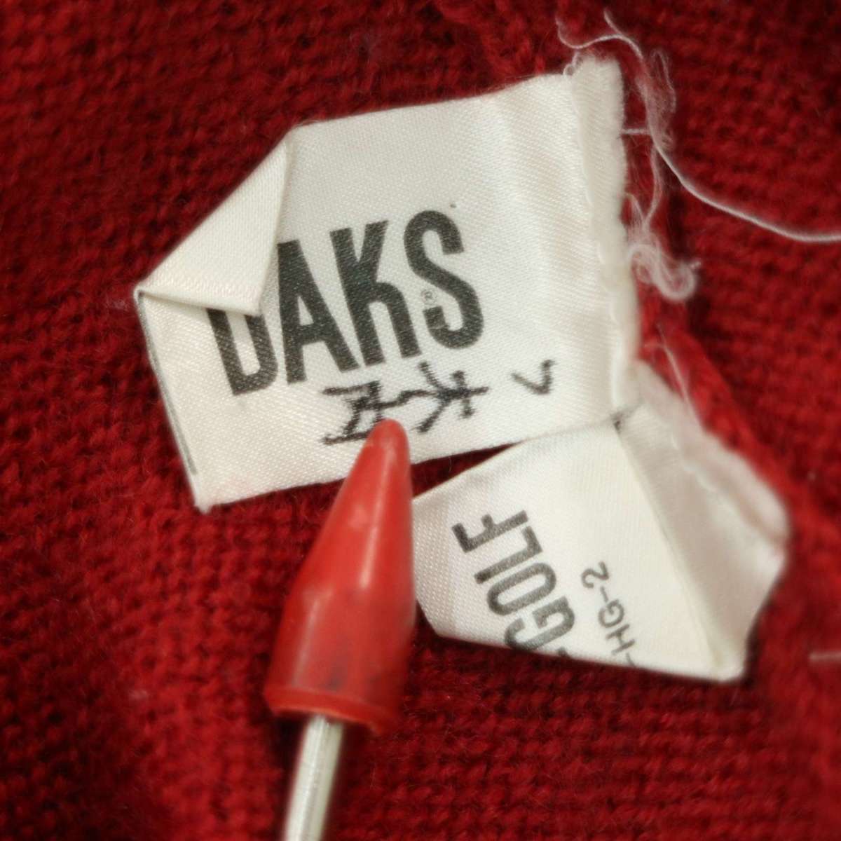 日本代購代標第一品牌【樂淘letao】－DAKS GOLF ダックス ゴルフ 秋冬 ウール100％★ Vネック ニット セーター Sz.M メンズ A3T11532_A#K