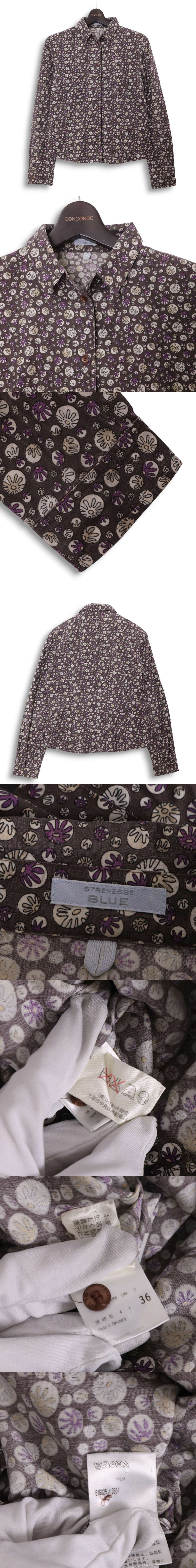 STRENESSE BLUE ストラネスブルー 通年 長袖 総柄★ シャツ ブラウス Sz.36 レディース E4T02137_9#C｜代購幫