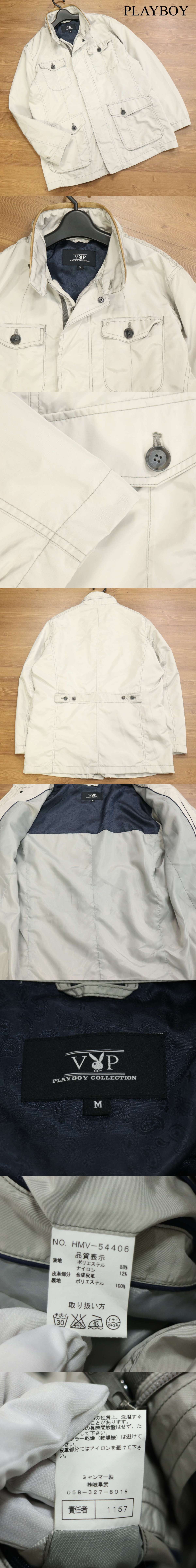 代購代標第一品牌－樂淘letao－PLAYBOY プレイボーイ 通年 ポリ×ナイロン ジャンパー ジャケット ブルゾン Sz.M メンズ D3T00076_1#O