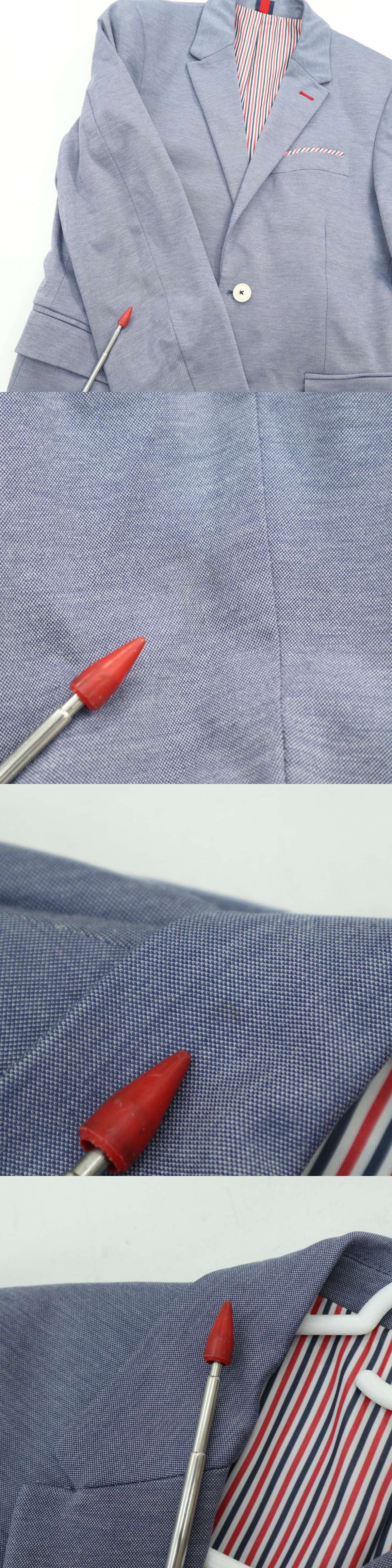 代購代標第一品牌－樂淘letao－ZARA MAN ザラ マン 通年 背抜き トリコロール★ 2B アンコン テーラード ジャケット ブレザー Sz.46 メンズ ビジカジ A3T05699_5#O