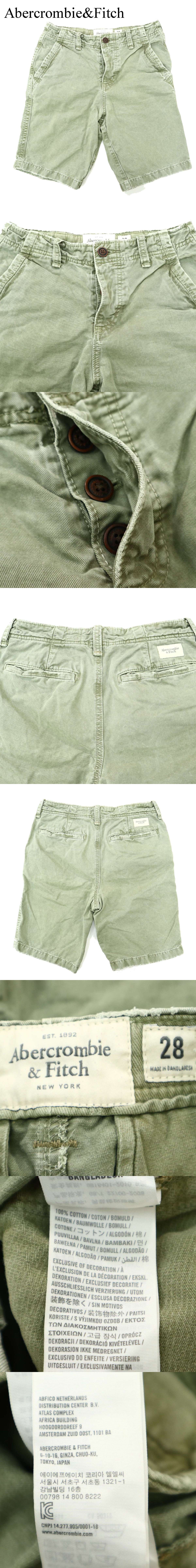 代購代標第一品牌－樂淘letao－Abercrombie&Fitch アバクロンビー＆フィッチ ダメージ加工★ デニム ショート パンツ ジーンズ Sz.28 メンズ A2B03525_7#P