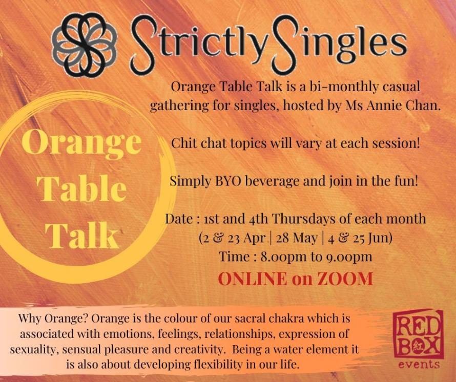 Orange Table Talk (OTT) ONLINE | Peatix