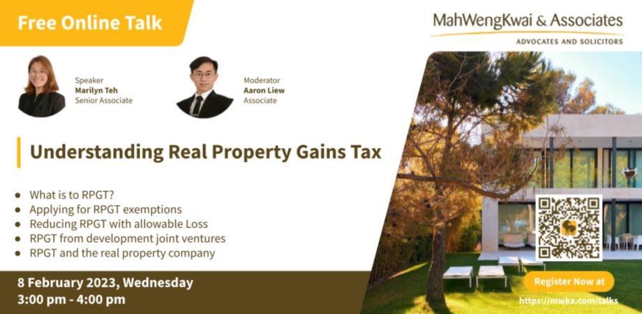 MWKA Online Talk: Understanding Real Property Gains Tax | Peatix