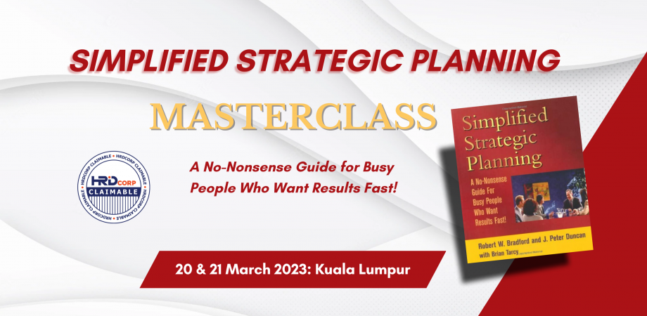 Simplified Strategic Planning Masterclass (Kuala Lumpur) | Peatix