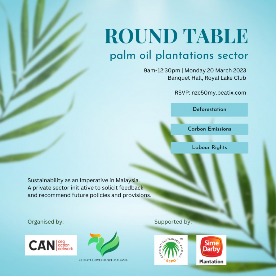 Palm Oil Plantations Sector Round table | Peatix
