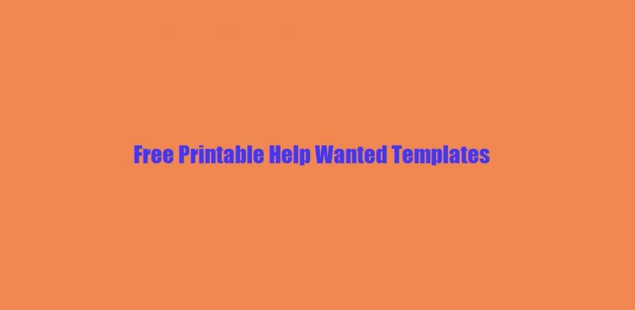 Free Printable Help Wanted Templates | Peatix