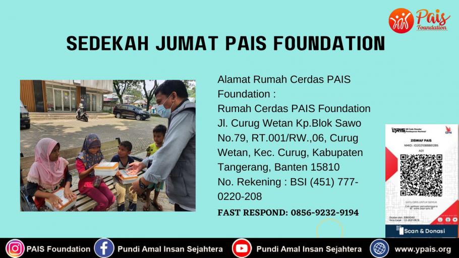 DONASI CEPAT, CALL 0856 9232 9194, Layanan Sedekah, Sedekah Jumat, Carenang, PAIS FOUNDATION ...