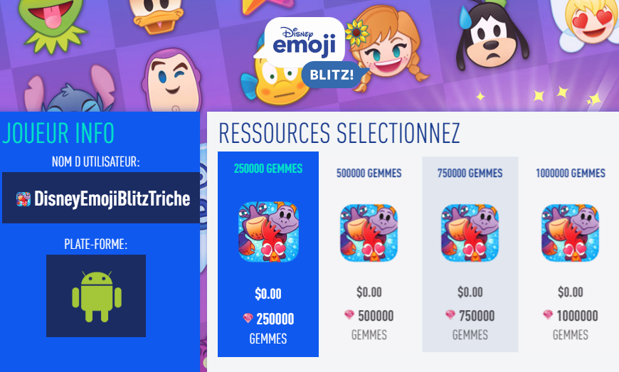 Disney Emoji Blitz Triche – Astuce Disney Emoji Blitz Gemmes et Pieces | Peatix