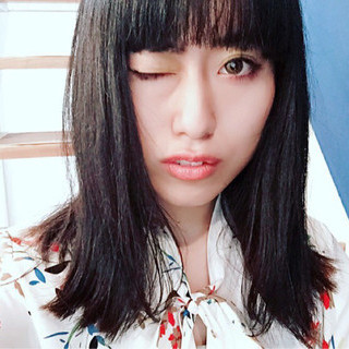 切りっぱなし ロブ モード セミロング××Michiko Fukuda×170157【HAIR】