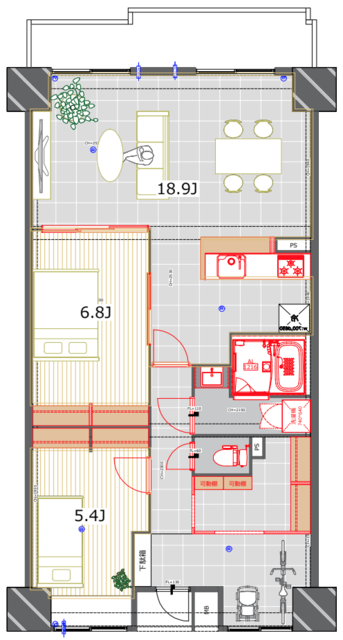 シティ・ファミリー八事S棟-/愛知県名古屋市昭和区/八事/2SLDK | 名古屋のリノベーション・デザイナーズ賃貸ならグッドルーム[goodroom]