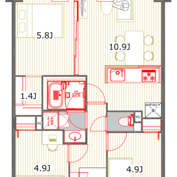 レジデンス西荻窪（旧：ランテルナ西荻）【TOMOS】-/東京都杉並区/西荻窪/3LDK | 東京、神奈川、千葉、埼玉のリノベーション・デザイナーズ賃貸ならグッドルーム[goodroom]
