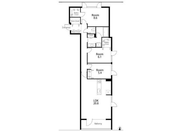 クレット（COURETTE）201号室/東京都大田区/矢口渡/3LDK | 東京、神奈川、千葉、埼玉のリノベーション・デザイナーズ賃貸ならグッドルーム[goodroom]