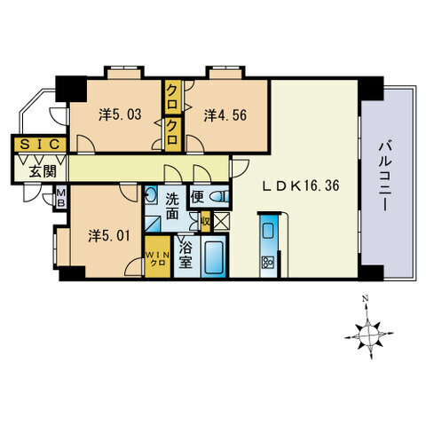 LaSante大橋リバーサイドテラス910号室/福岡県福岡市南区/井尻/3LDK | 福岡のリノベーション・デザイナーズ賃貸ならグッドルーム[goodroom]