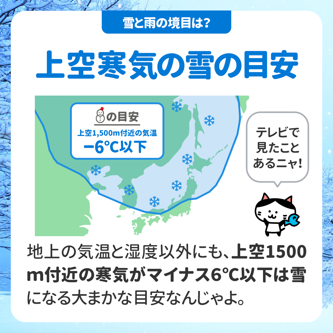 「雪と雨の境目」~気温と湿度のバランスで~ 気象病に関する気象用語 頭痛ーる:気圧予報で体調管理
