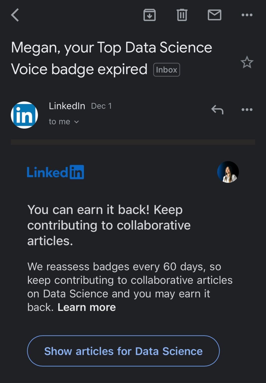 LinkedIn *top voice badge* scam | Today I Learned - Blind