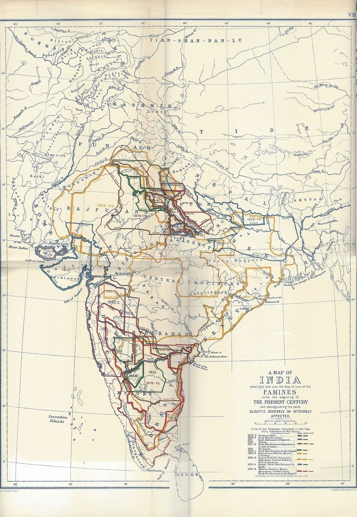 Major famines in India during British rule - Blind