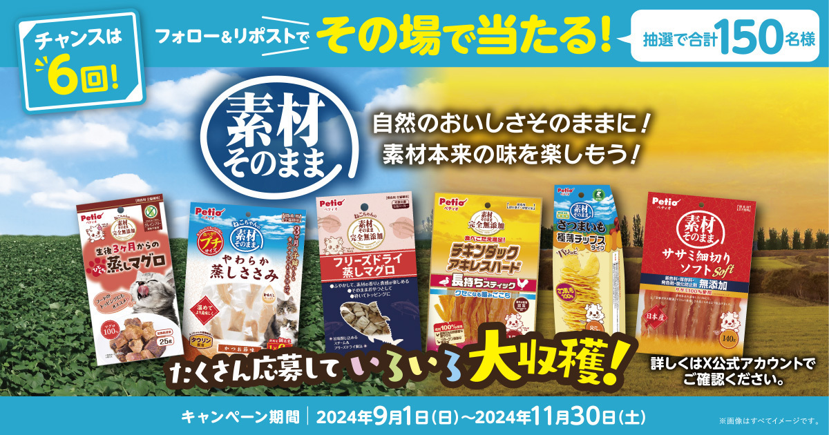 第8回 ペティオ 素材そのまま大収穫祭キャンペーン 
