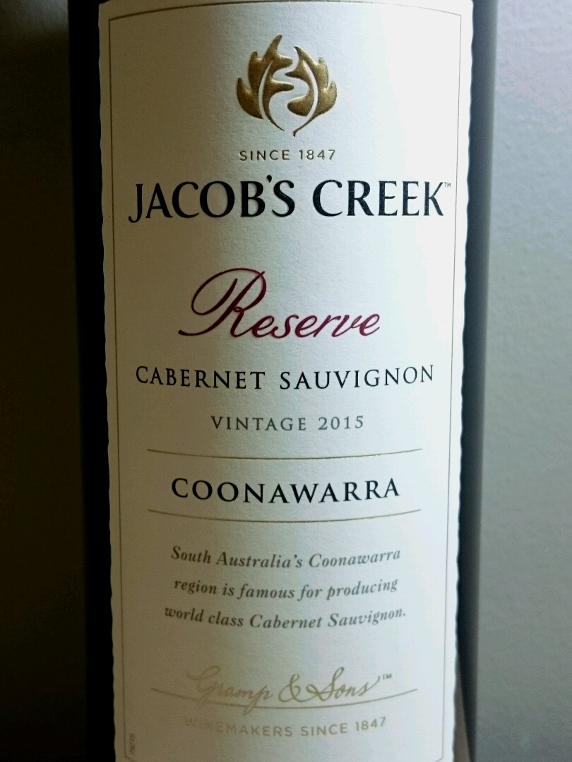 Jacob's Creek Reserve Cabernet Sauvignon | Vinica 無料のワインアプリ