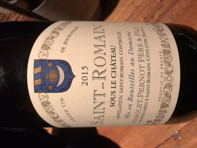 Barolet Pernot Père & Fils Saint Romain Sous le | Vinica 無料のワインアプリ