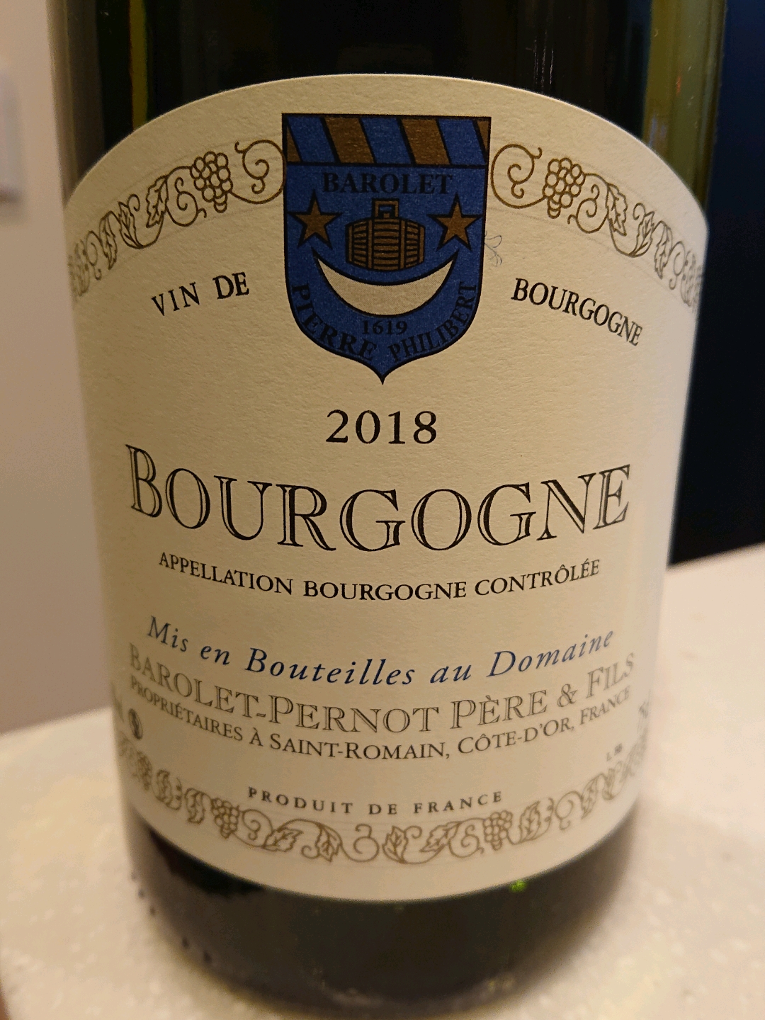 Barolet Pernot Père & Fils Bourgogne | Vinica 無料のワインアプリ