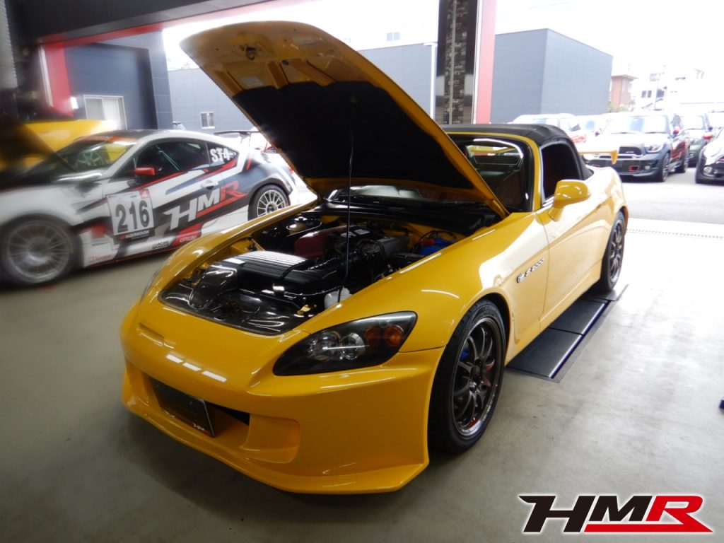 VOLKRACING CE28N17インチ amisフロントバンパー 無限マフラーを装着したホンダ S2000（AP2）の納車前点検整備を行いました|HMR
