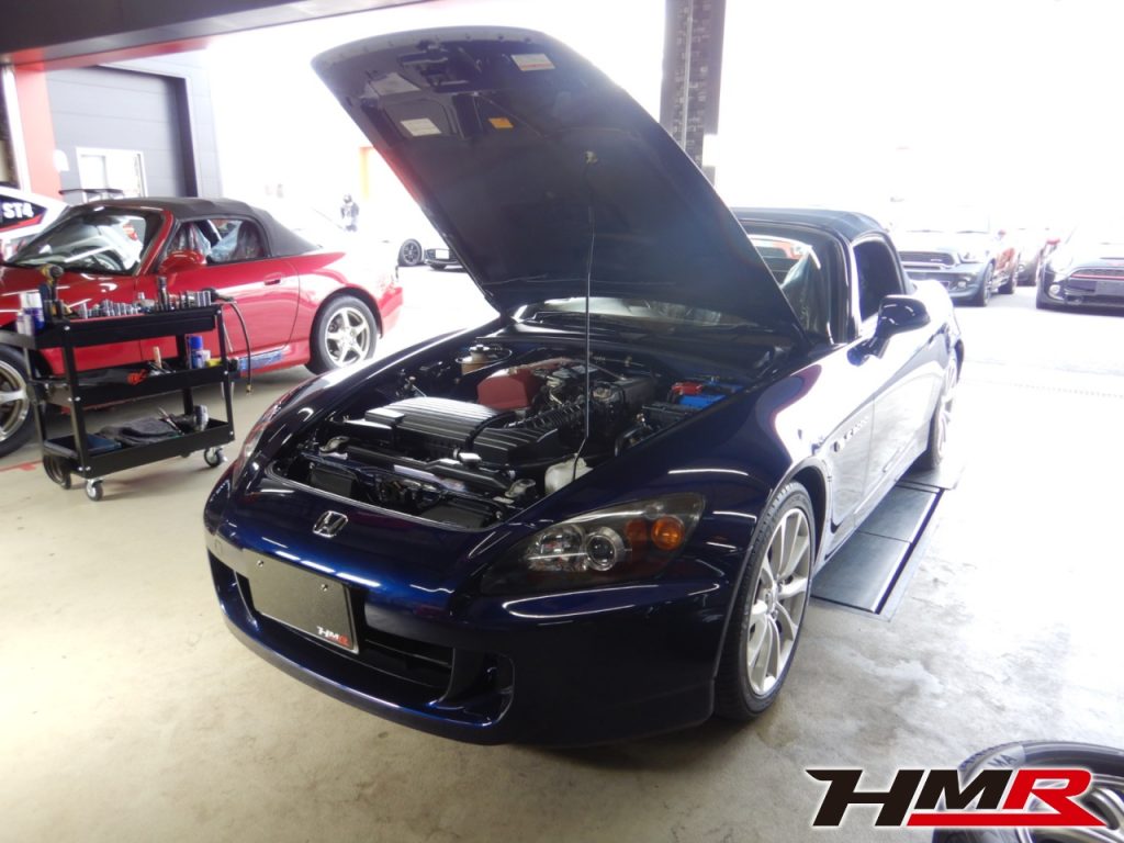 オーリンズ車高調を装着したS2000（AP2）の納車前点検整備を行いました|HMR